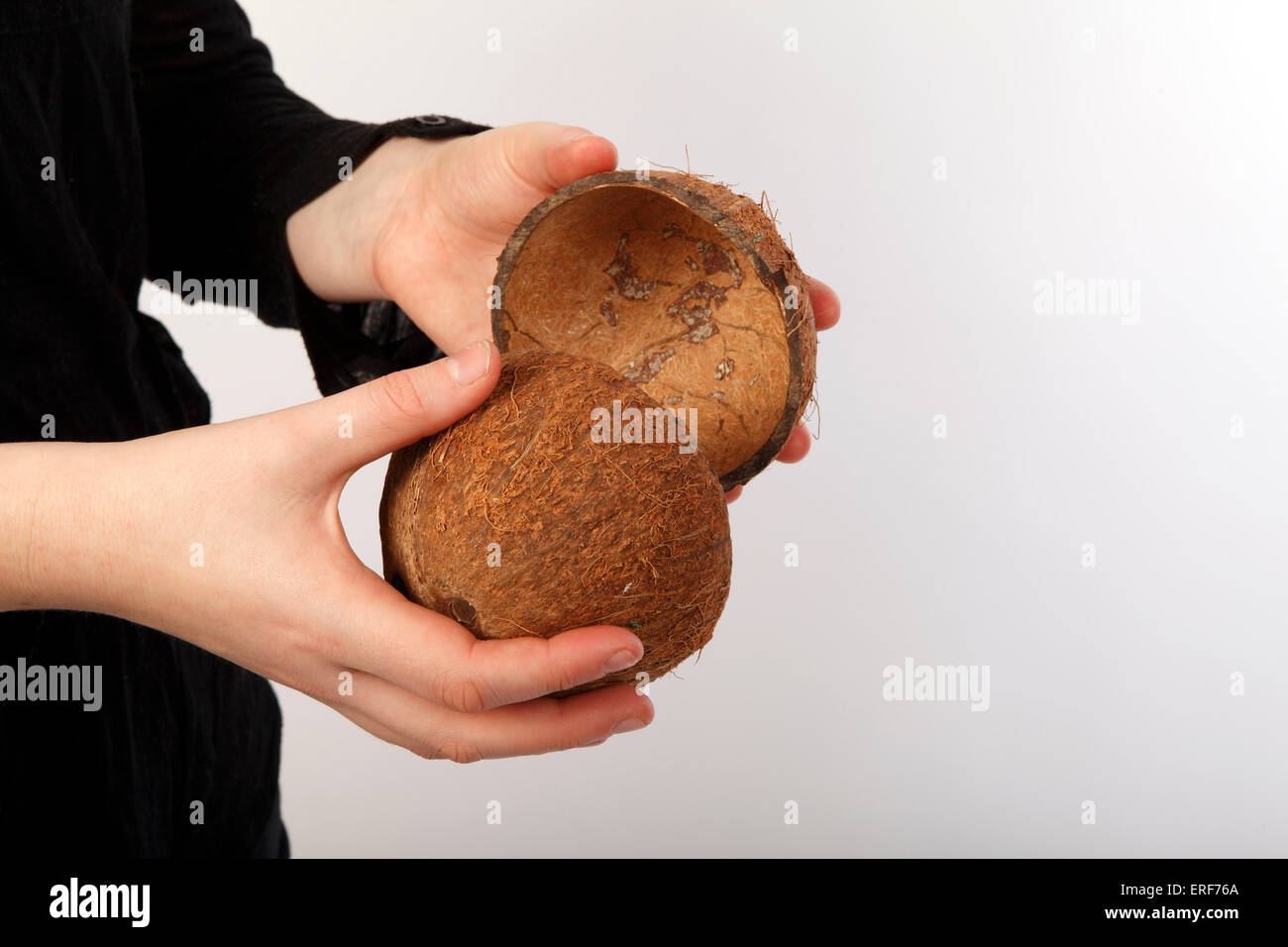 Coconut shells played by a percussionist to simulate the sound of ...
