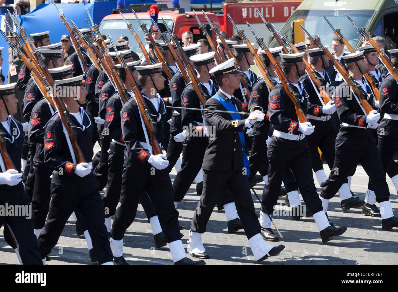 Rome, Italy. 2nd June, 2015. Military parade and flypast for the 69th ...