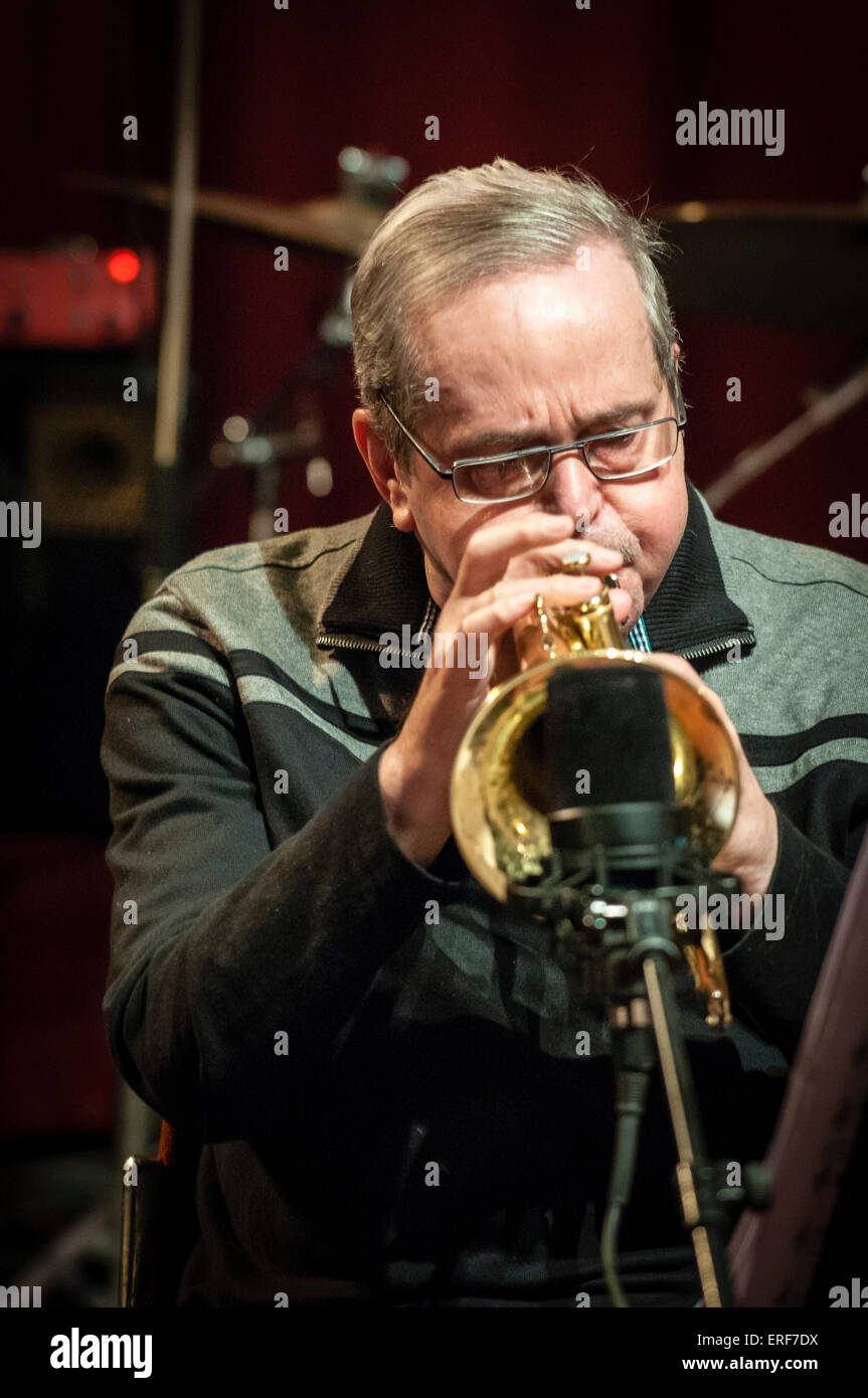 Kenny Wheeler photographed during sound checks for his 80th birthday ...