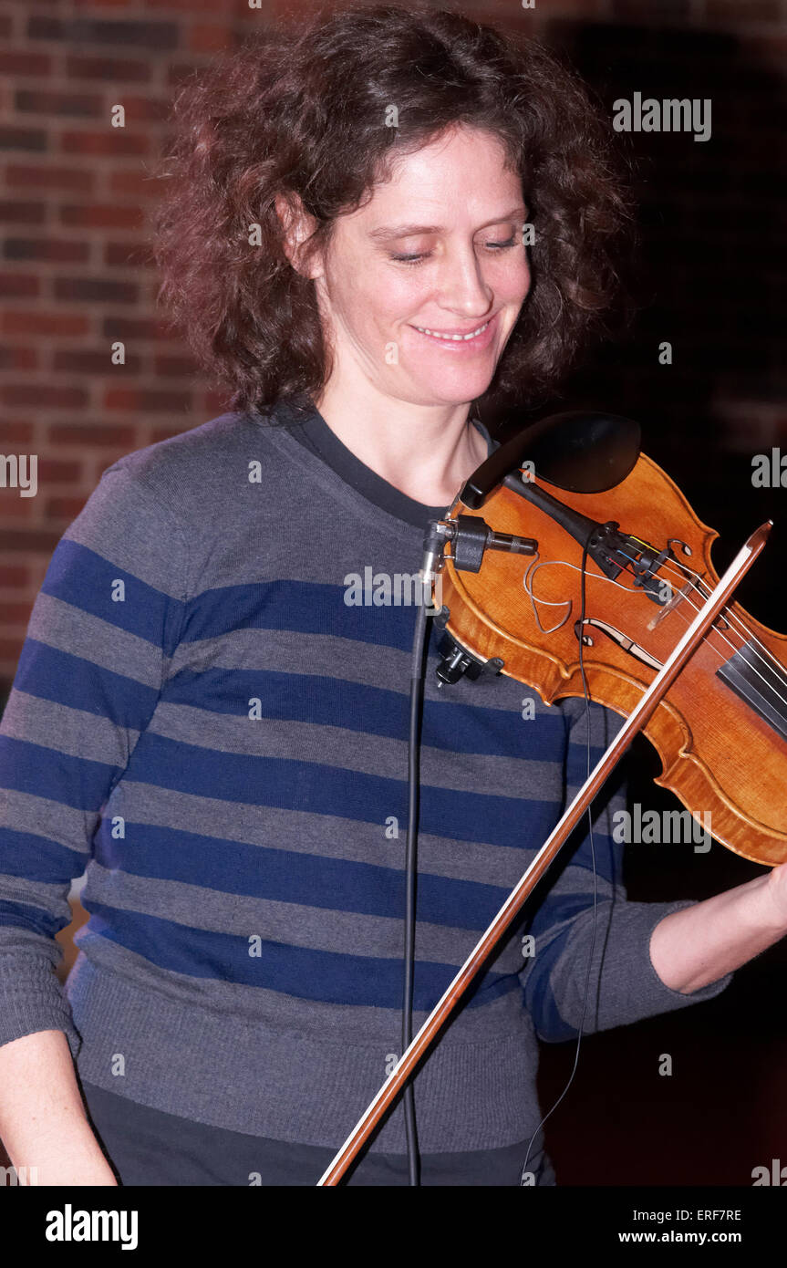 American violinist and vocalist Jenny Scheinman performing with the Ben ...