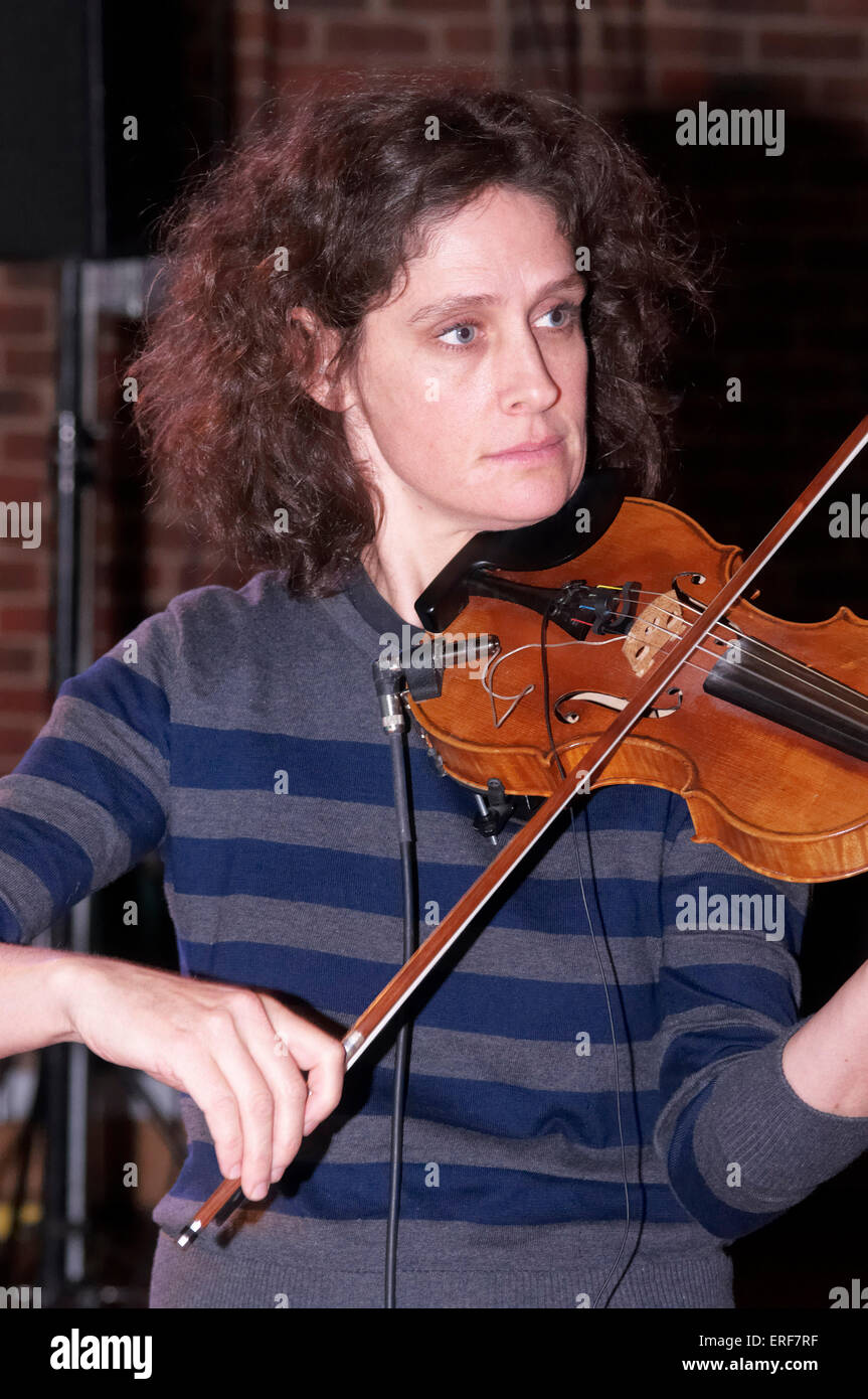 American violinist and vocalist Jenny Scheinman performing with the Ben ...