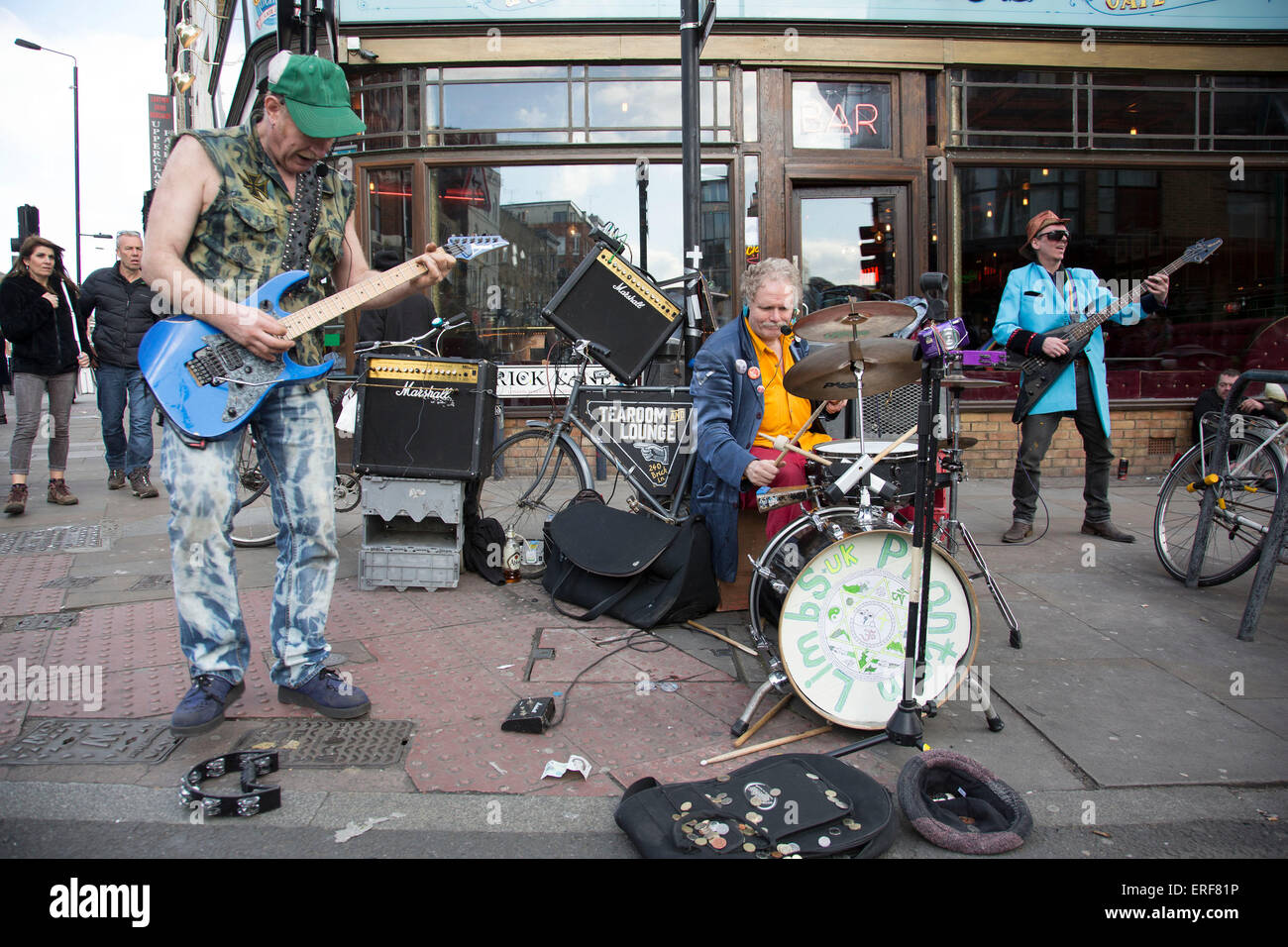 Rock band comprised of middle aged men, street busking and entertaining ...