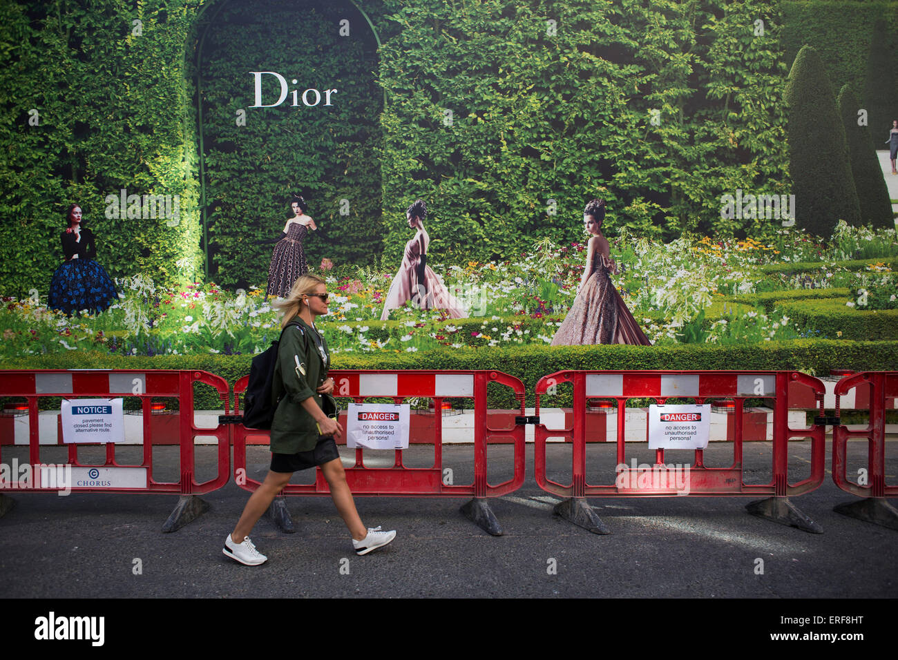 Hoarding outside a shop under refurbishment makes an interesting street ...