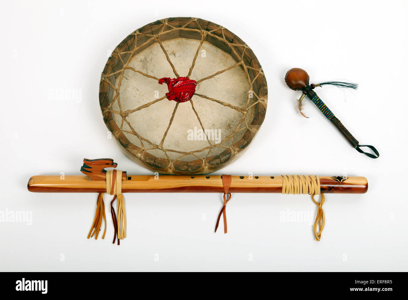 Drum And Flute Made By Indians