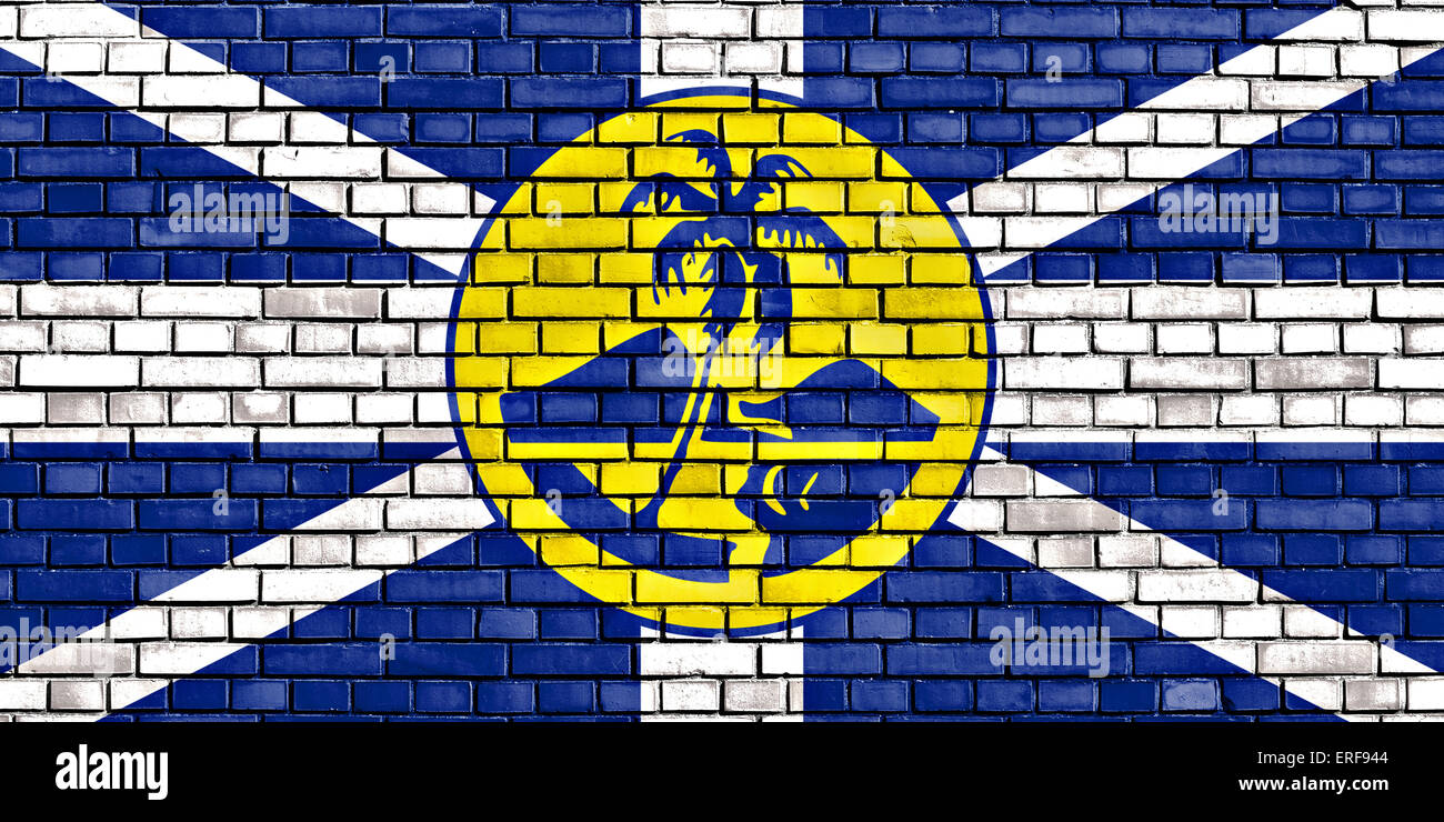 flag of Lord Howe Island painted on brick wall Stock Photo - Alamy