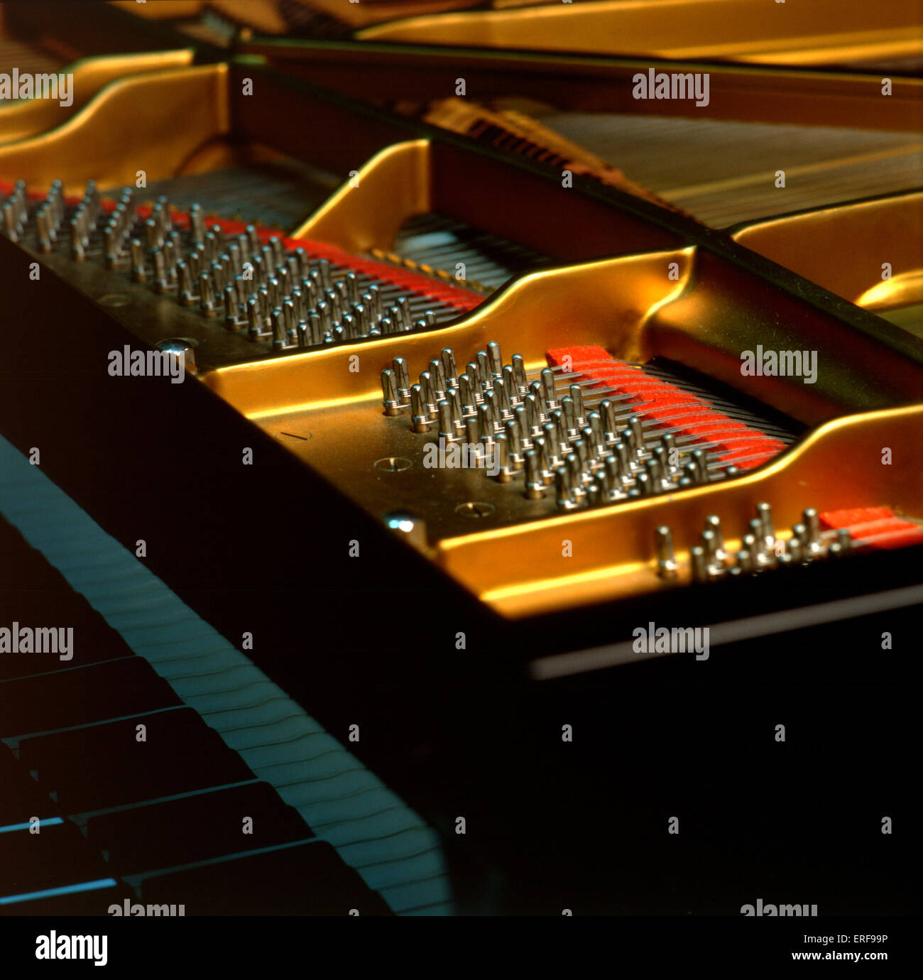 INSTRUMENTS - KEYBOARD - GRAND PIANO By Steinway. Internal workings ...