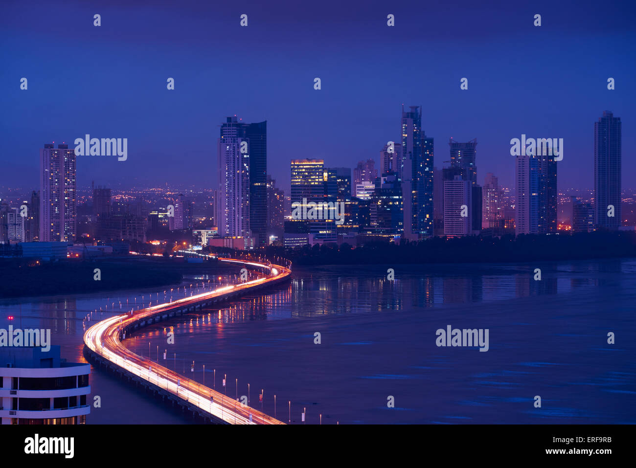Panama City, Central America, view of Costa Del Este and Corredor ...