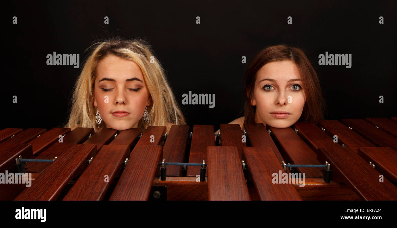 Malleticious Percussion duo. Harriet Riley (left) and Molly Lopresti ...