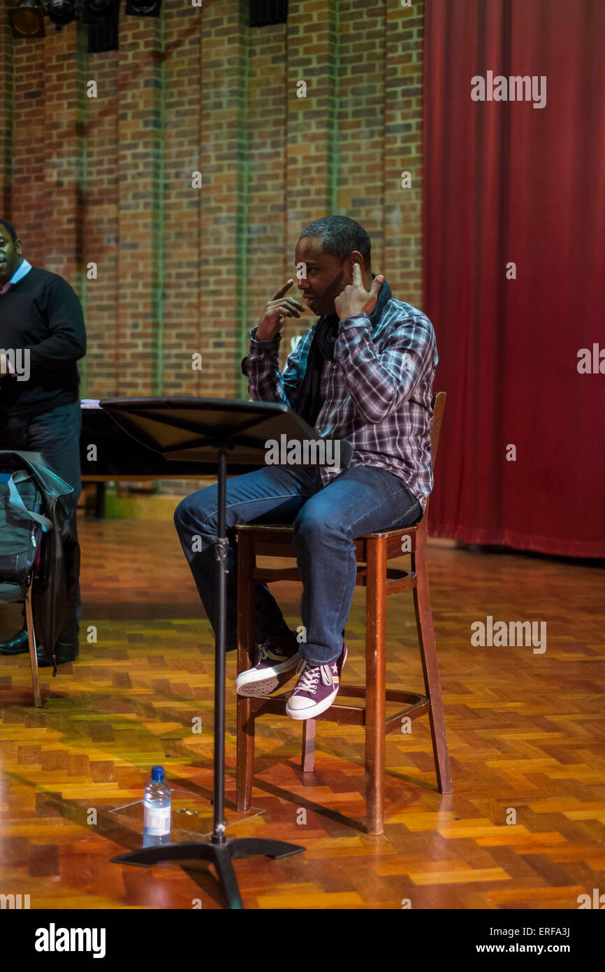 Denys Baptiste at rehearsals at for a choral presntation at the Turner ...