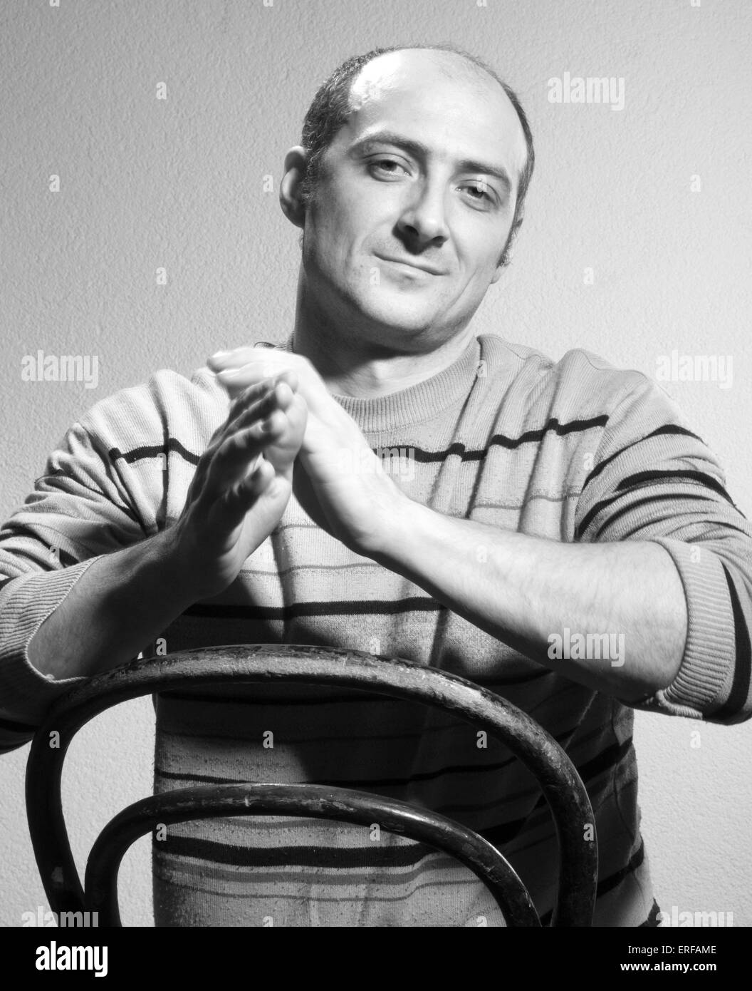 Emotional Bald Man 19th Feb 2014 Arms Crossed Refusing © Igor
