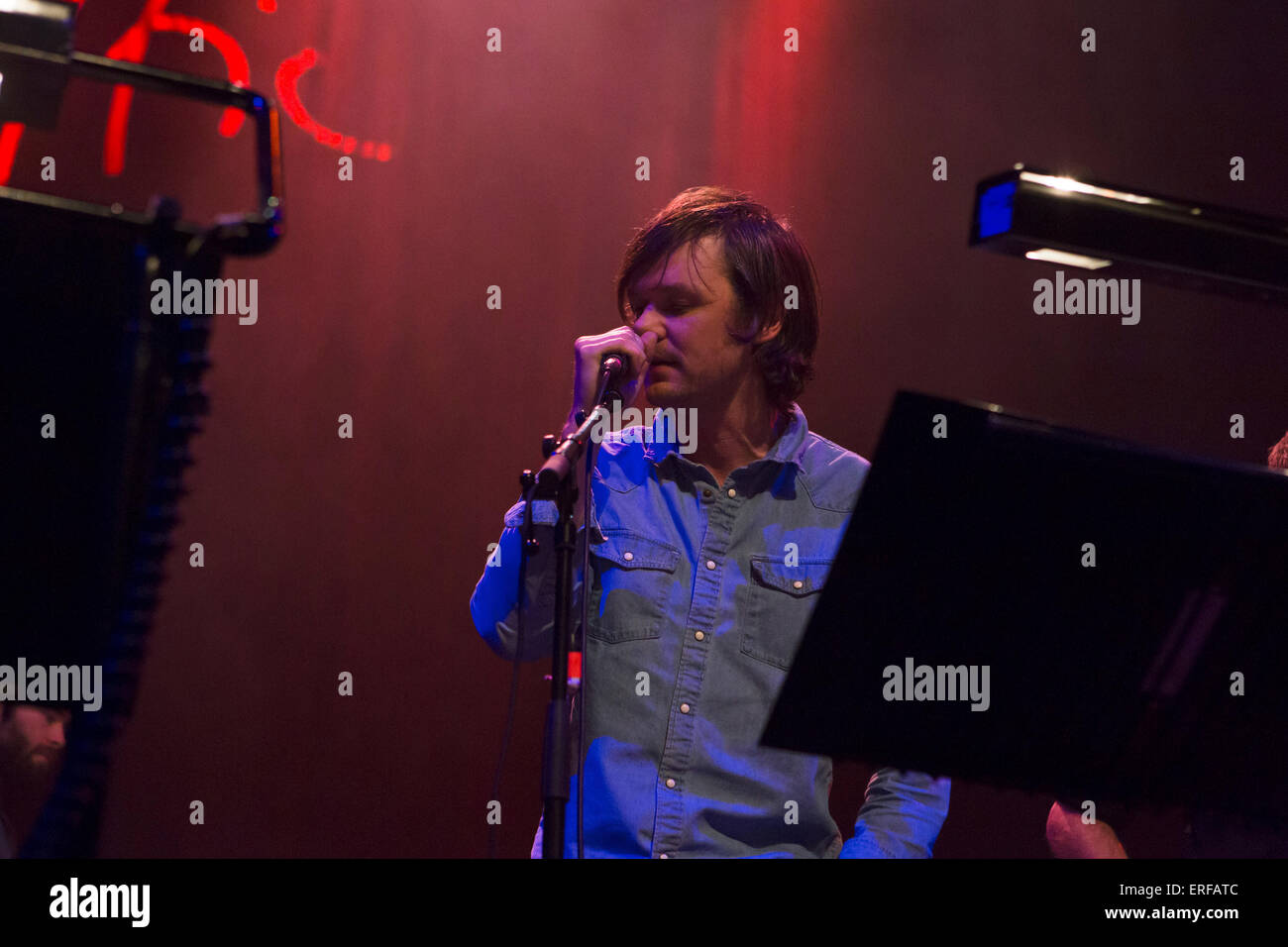 Glasgow UK 19/1/14. Roddy Woomble, Scottish singer, songwriter and ...