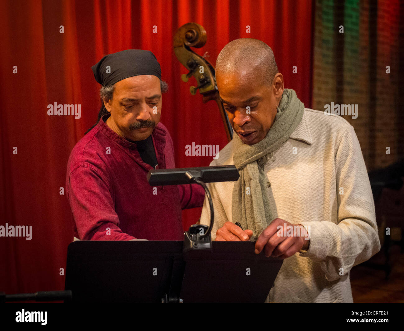 Thornton Hudson Jr. and Jaribu Shahid during sound checks with The ...