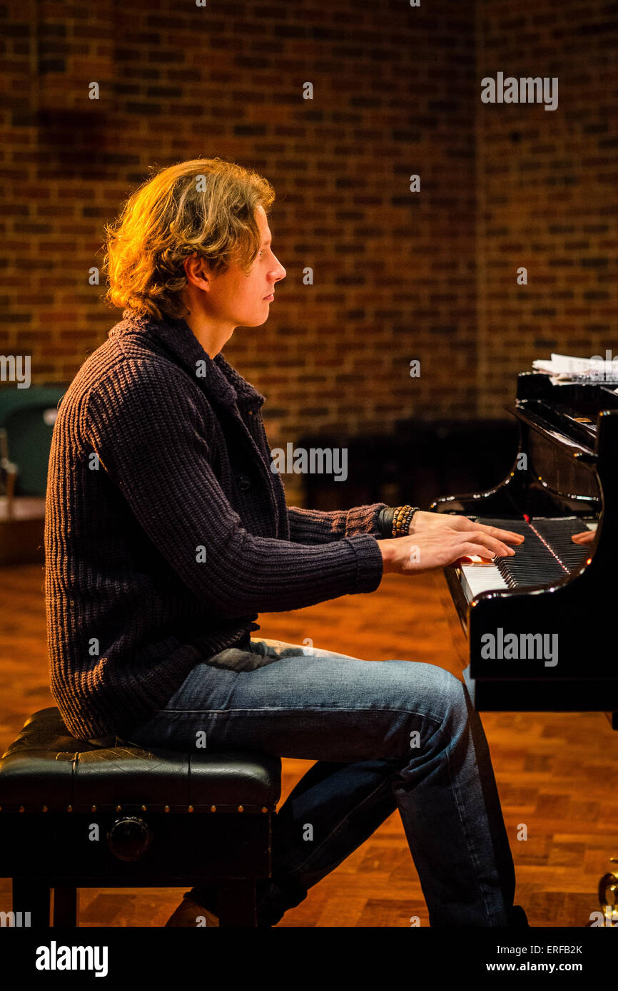 Alexi Tuomarila photographed during sound checks with his trio at the ...
