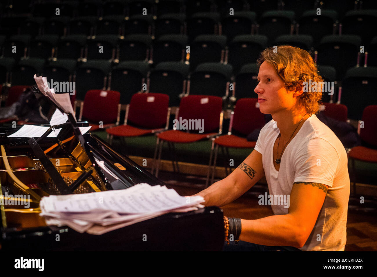 Alexi Tuomarila photographed during sound checks with his trio at the ...