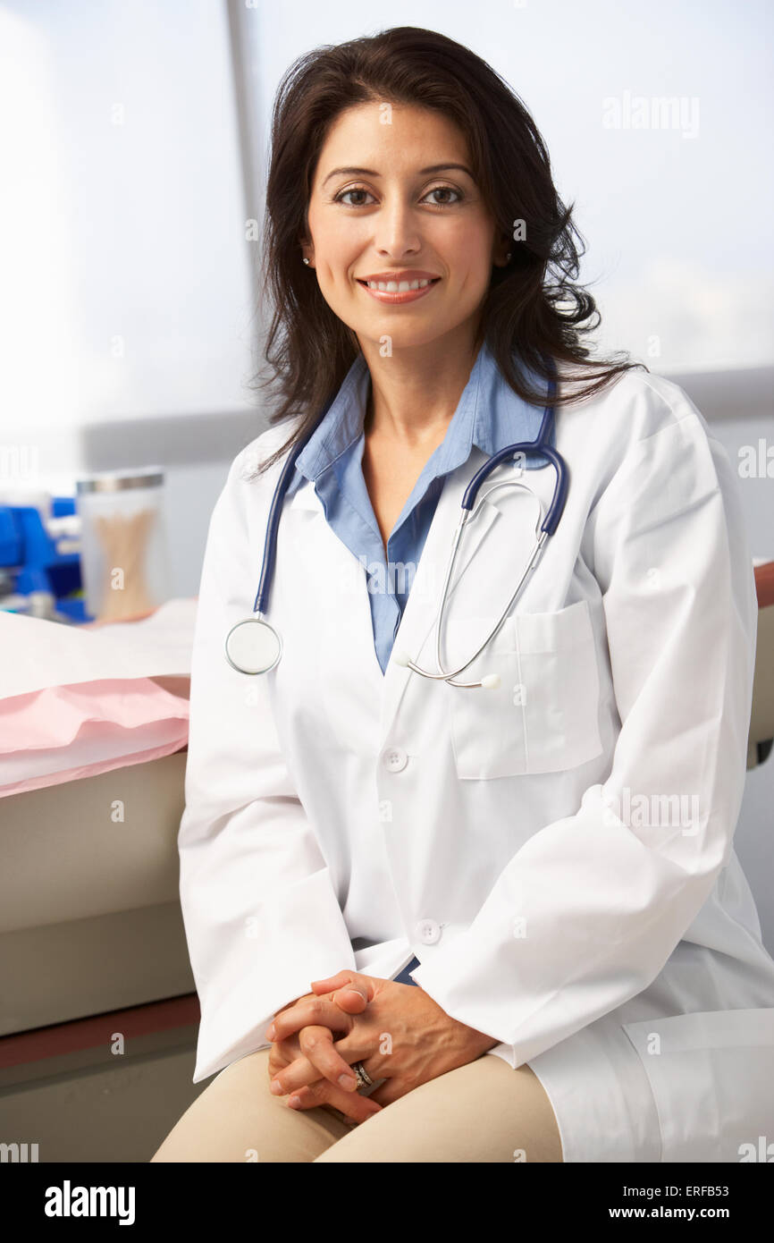 Portrait Of Female Doctor In Surgery Stock Photo - Alamy