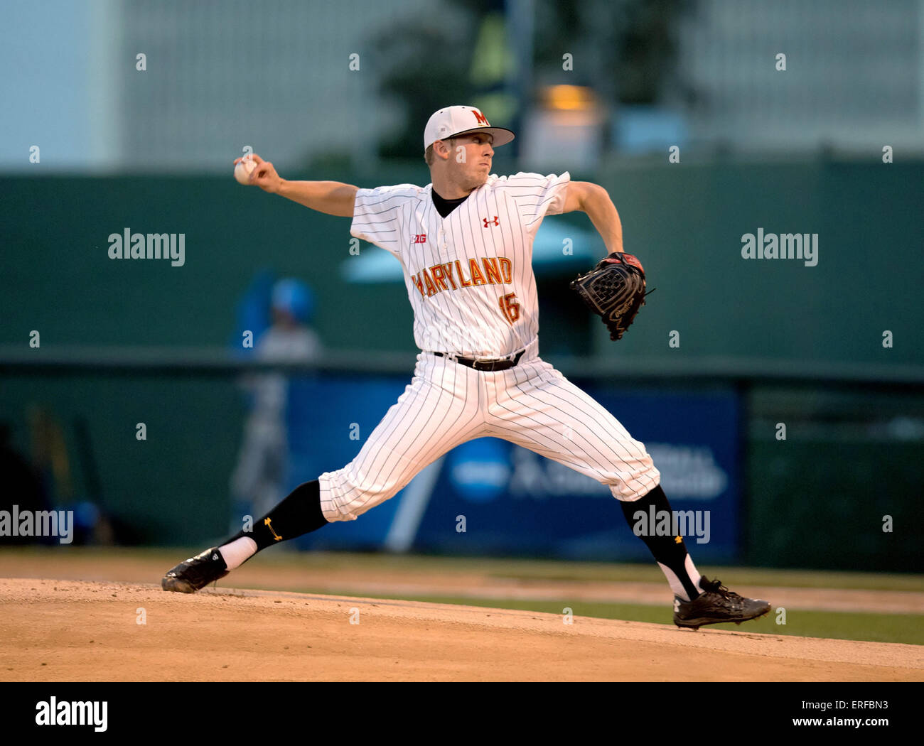 Los Angeles, CA, USA. 01st June, 2015. Maryland pitcher (16) Taylor ...