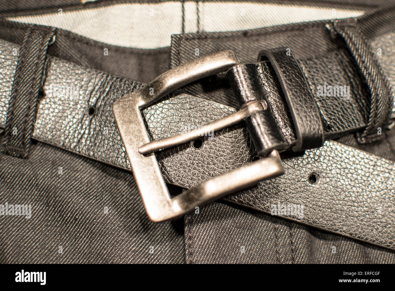 Jeans denim buckle hi-res stock photography and images - Alamy