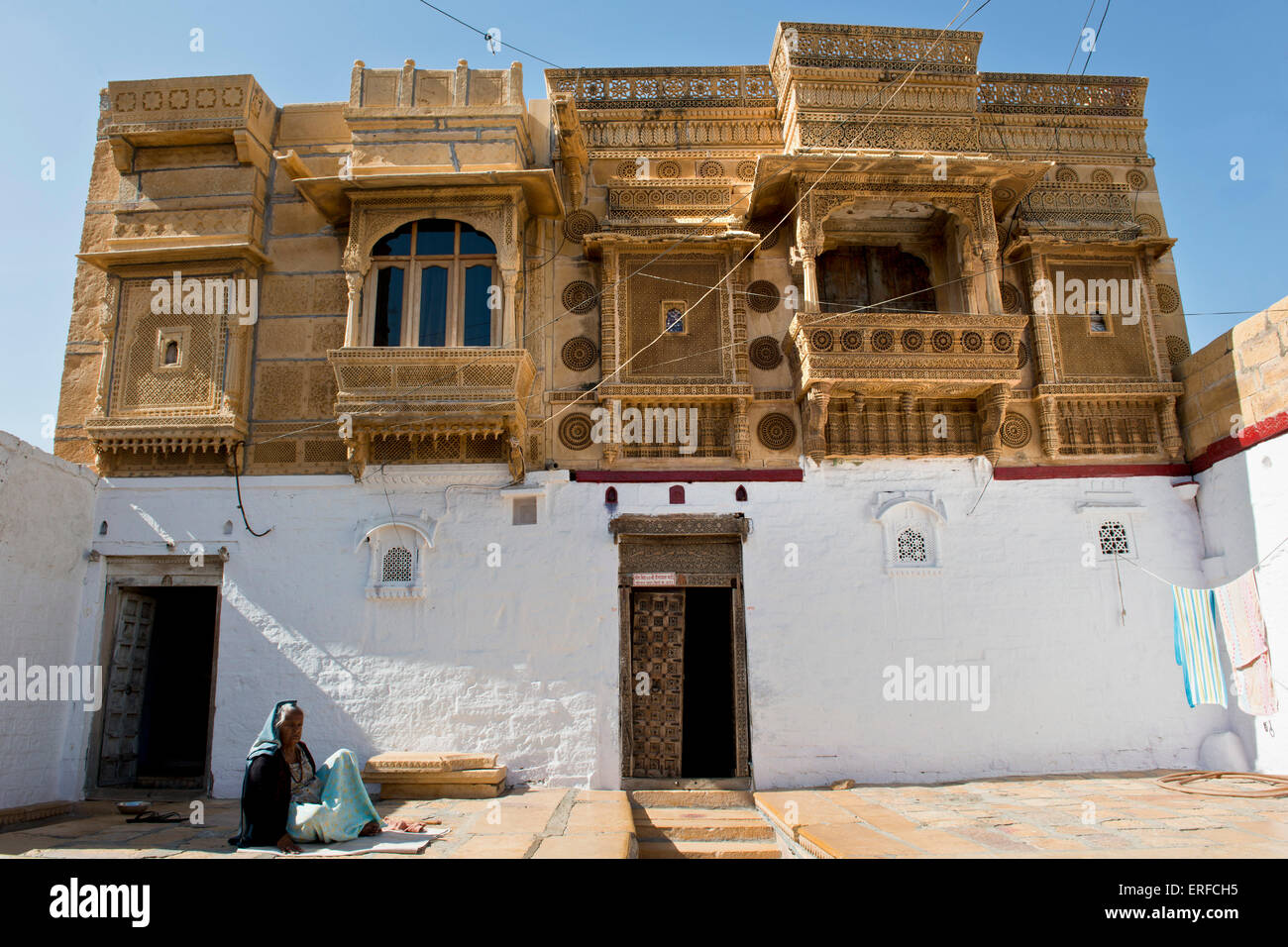 India, Rajasthan, Jaisalmer, local house Stock Photo - Alamy