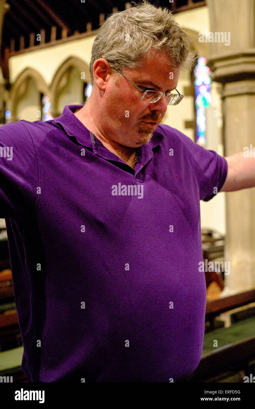 English conductor and baritone Gavin Carr during the rehearsals for the ...