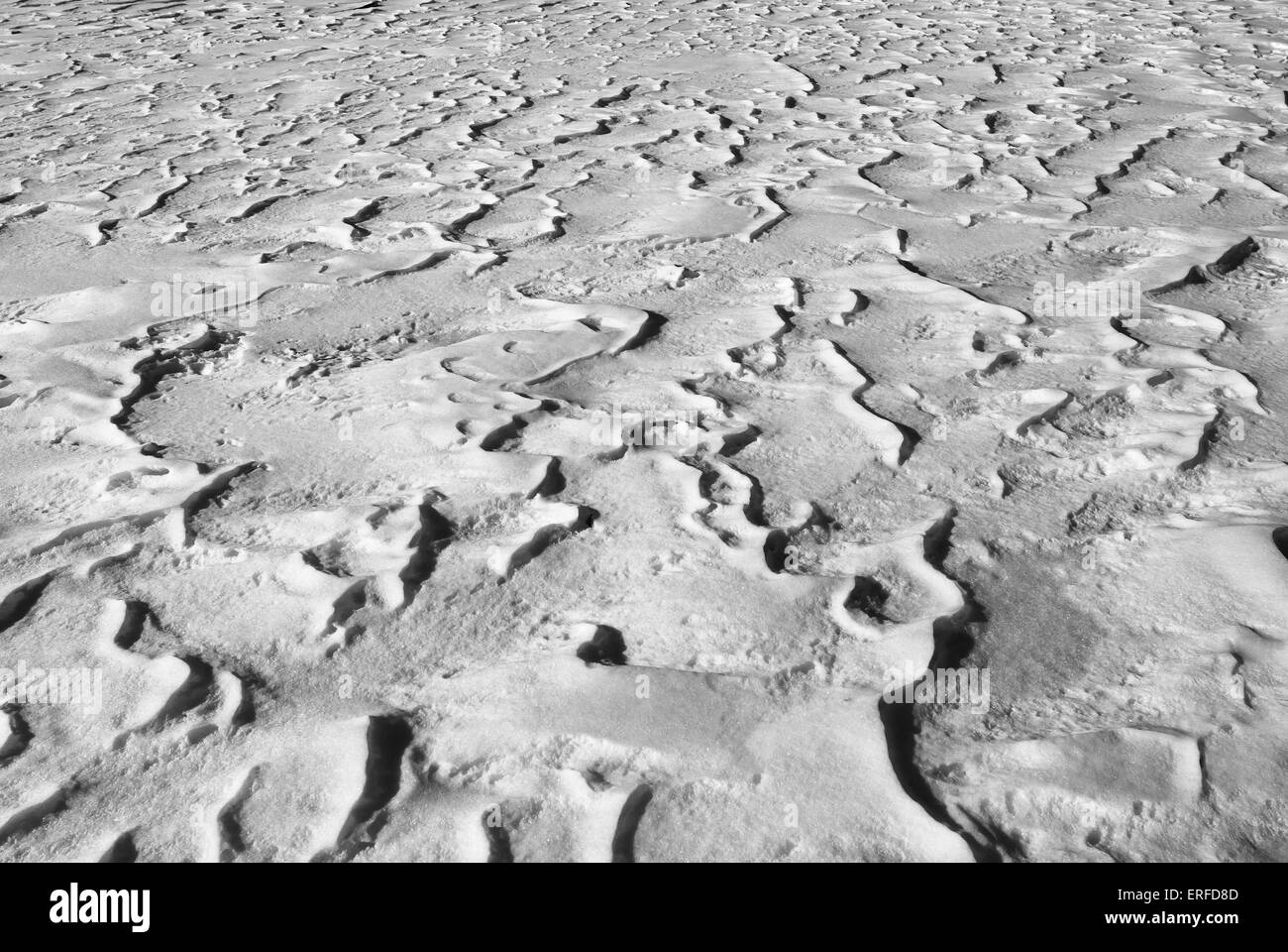 Beauty of black and white nature - high contrast snow shapes Stock ...