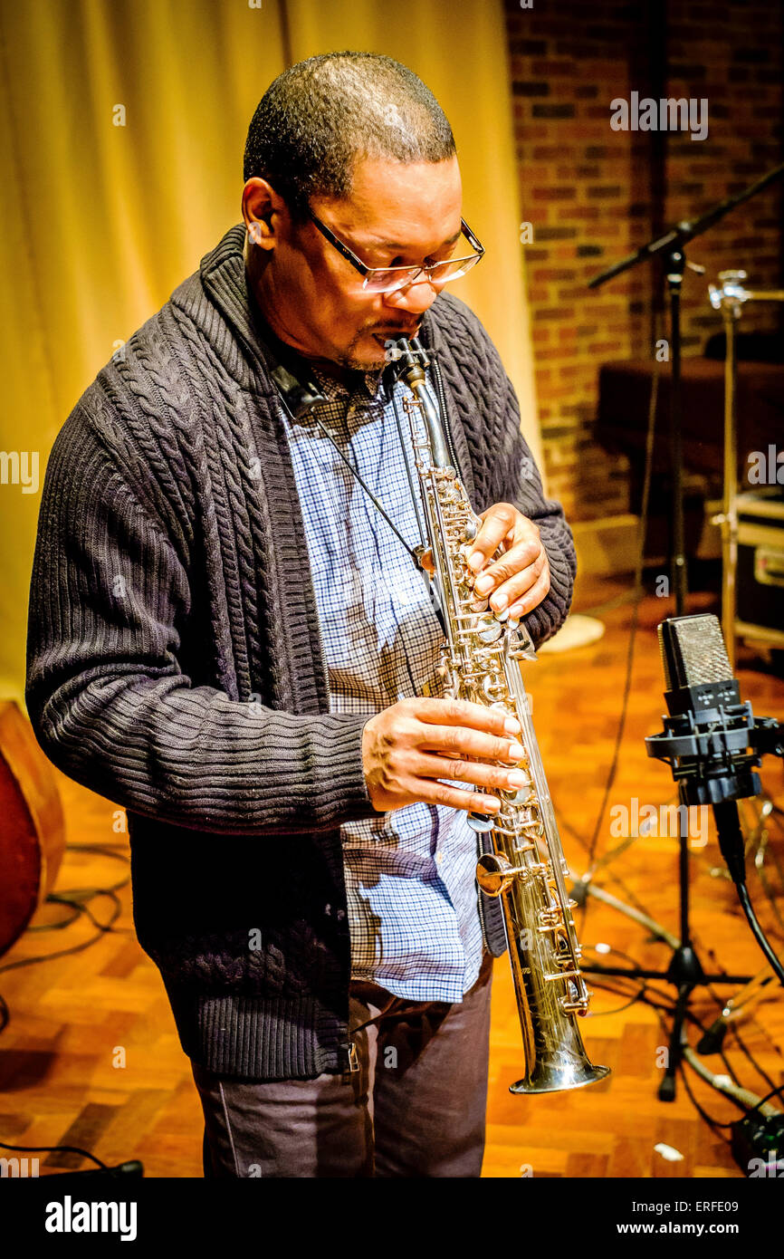 Ravi Coltrane (son of John Coltrane) playing alto during sound checks ...