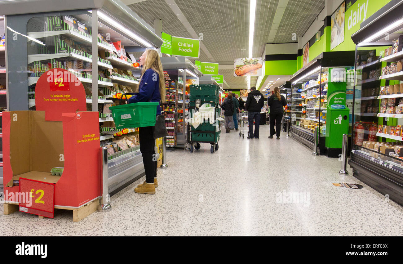 Asda supermarket interior hi-res stock photography and images - Alamy
