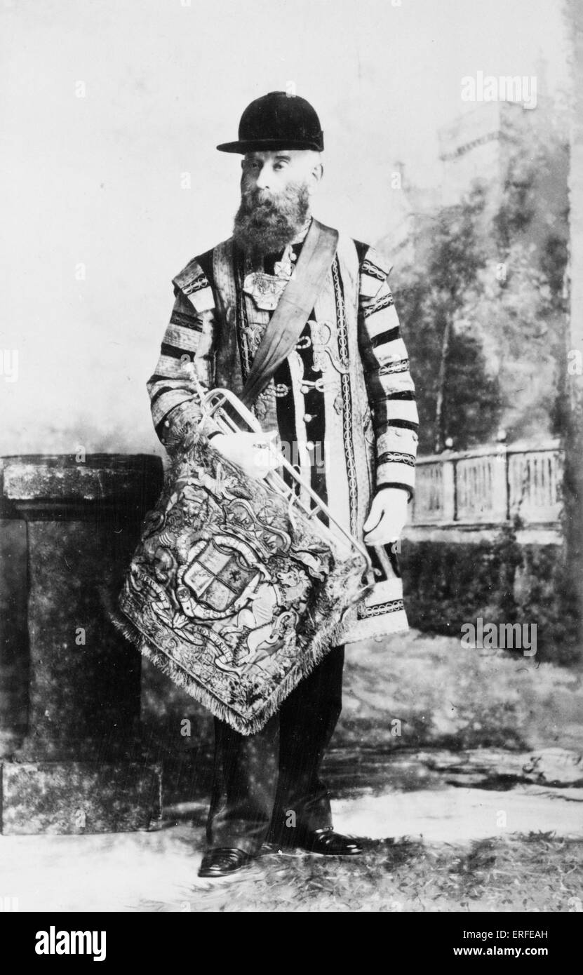 Thomas Harper - holding trumpet and dressed in the uniform of the Royal ...