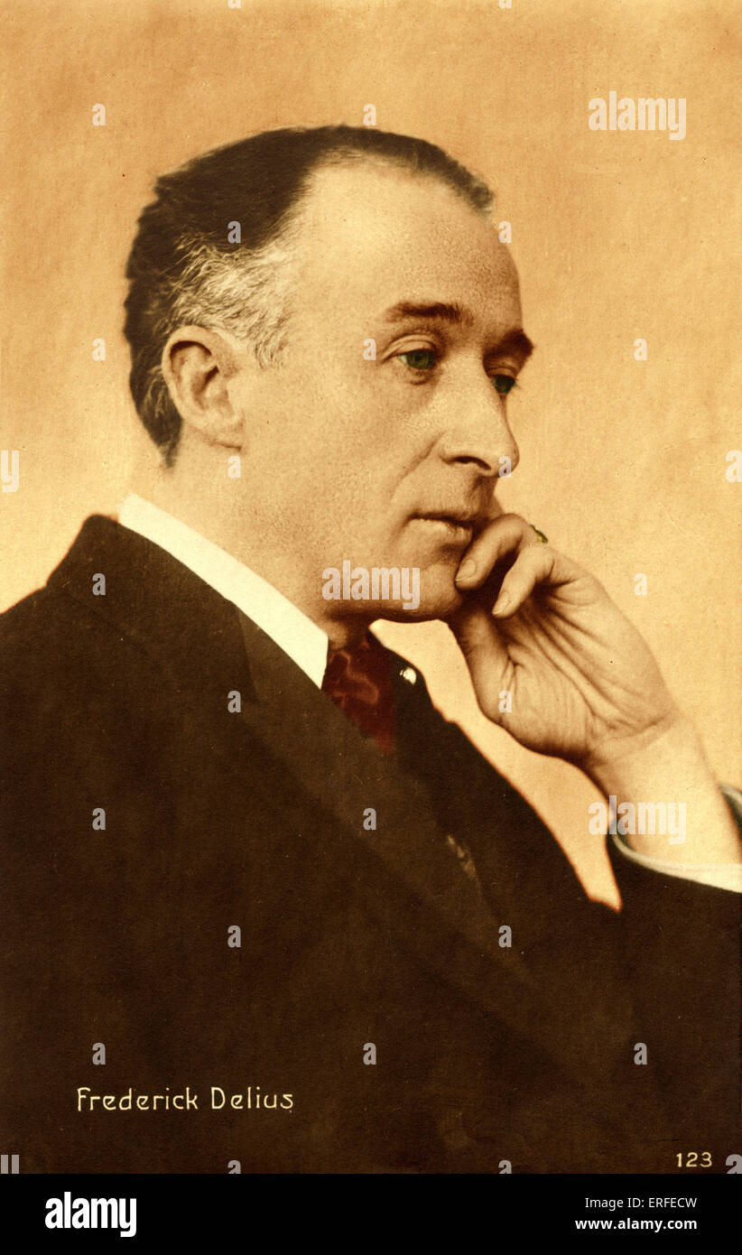 Frederick Delius, coloured portrait. English composer, 1862-1934 Stock ...
