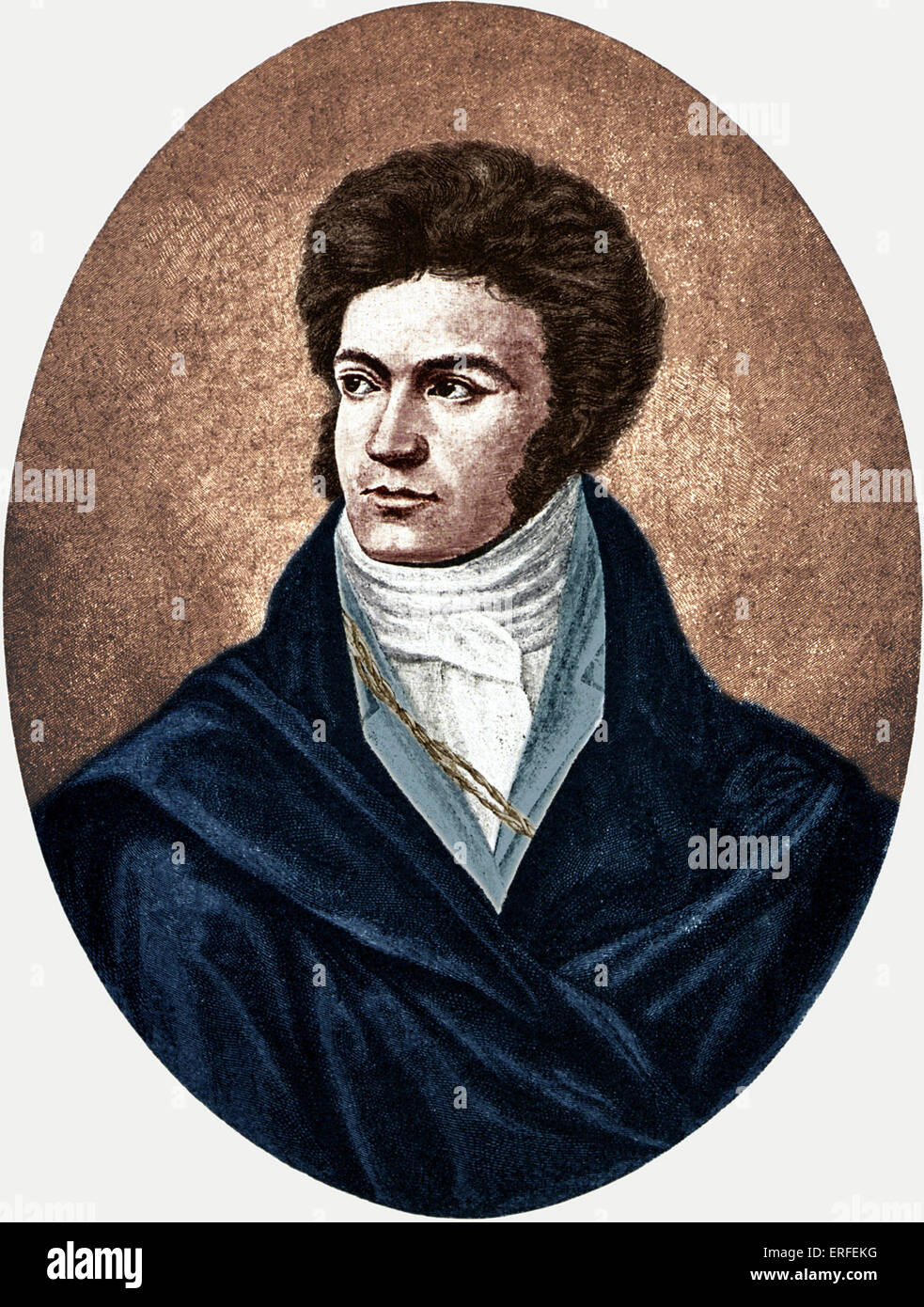 Ludwig van Beethoven as a young man. German composer 1770-1827 Stock ...