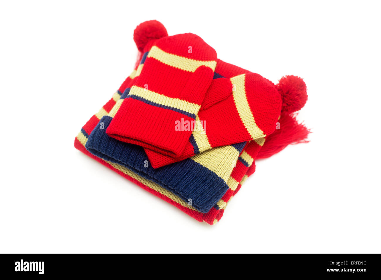 Warm hat scarf Cut Out Stock Images & Pictures - Alamy