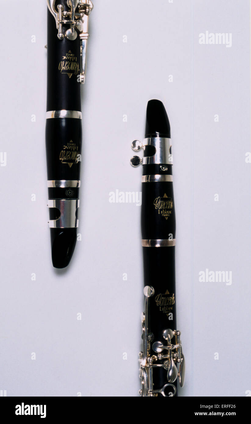 Bb Clarinet and A Clarinet close-up of mouthpieces Stock Photo - Alamy