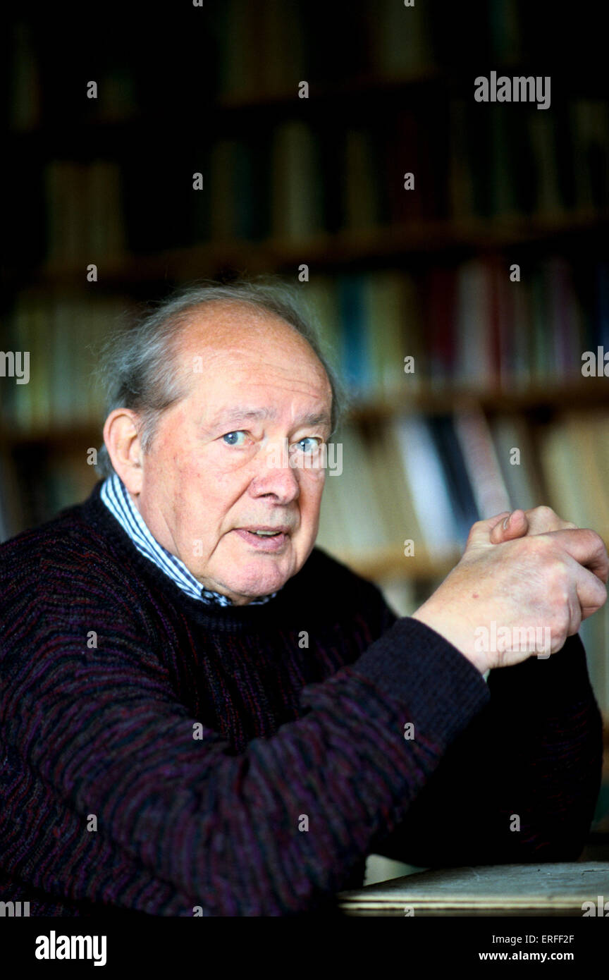 Alun Hoddinott, 75th Birthday photo at desk. British composer, b.1929 ...