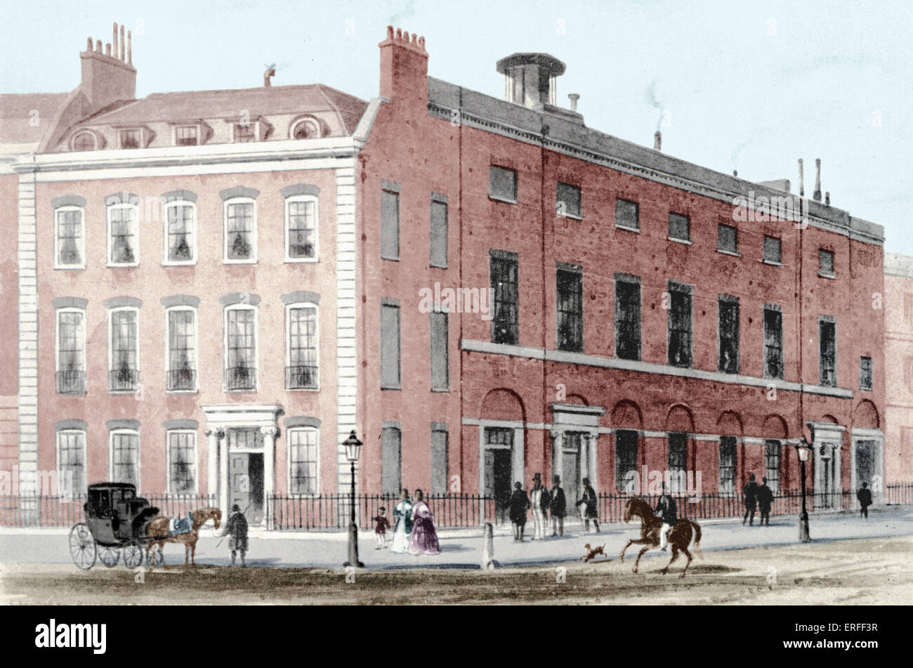 Hanover Square Rooms in London, c.1830s. Haydn's music performed here ...