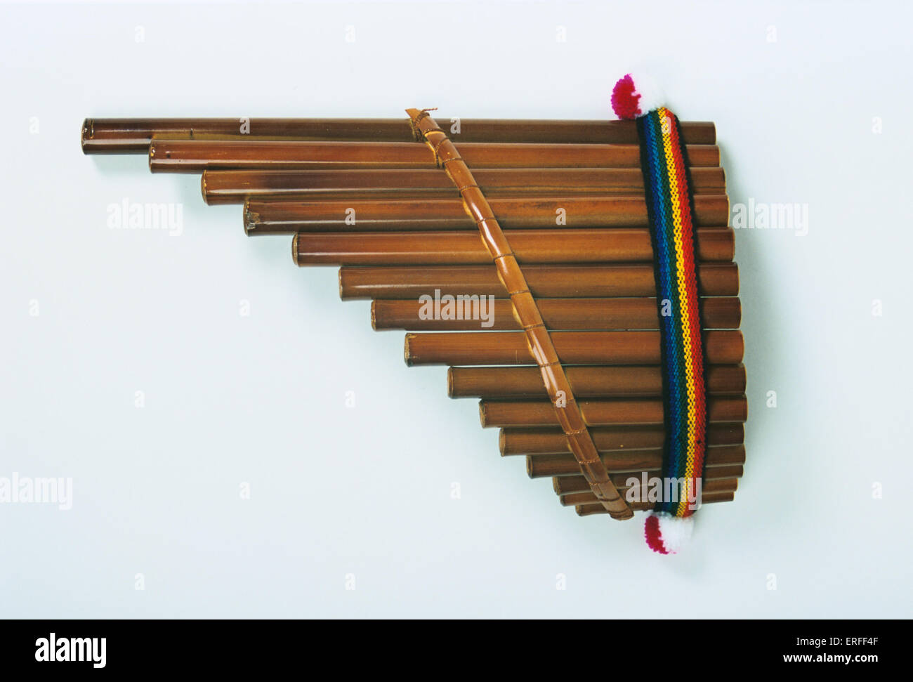 Panpipes from South America. . White background Stock Photo - Alamy