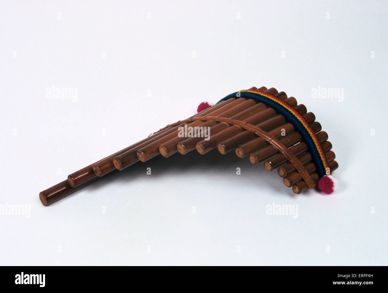 Panpipes from South America. White background Stock Photo - Alamy