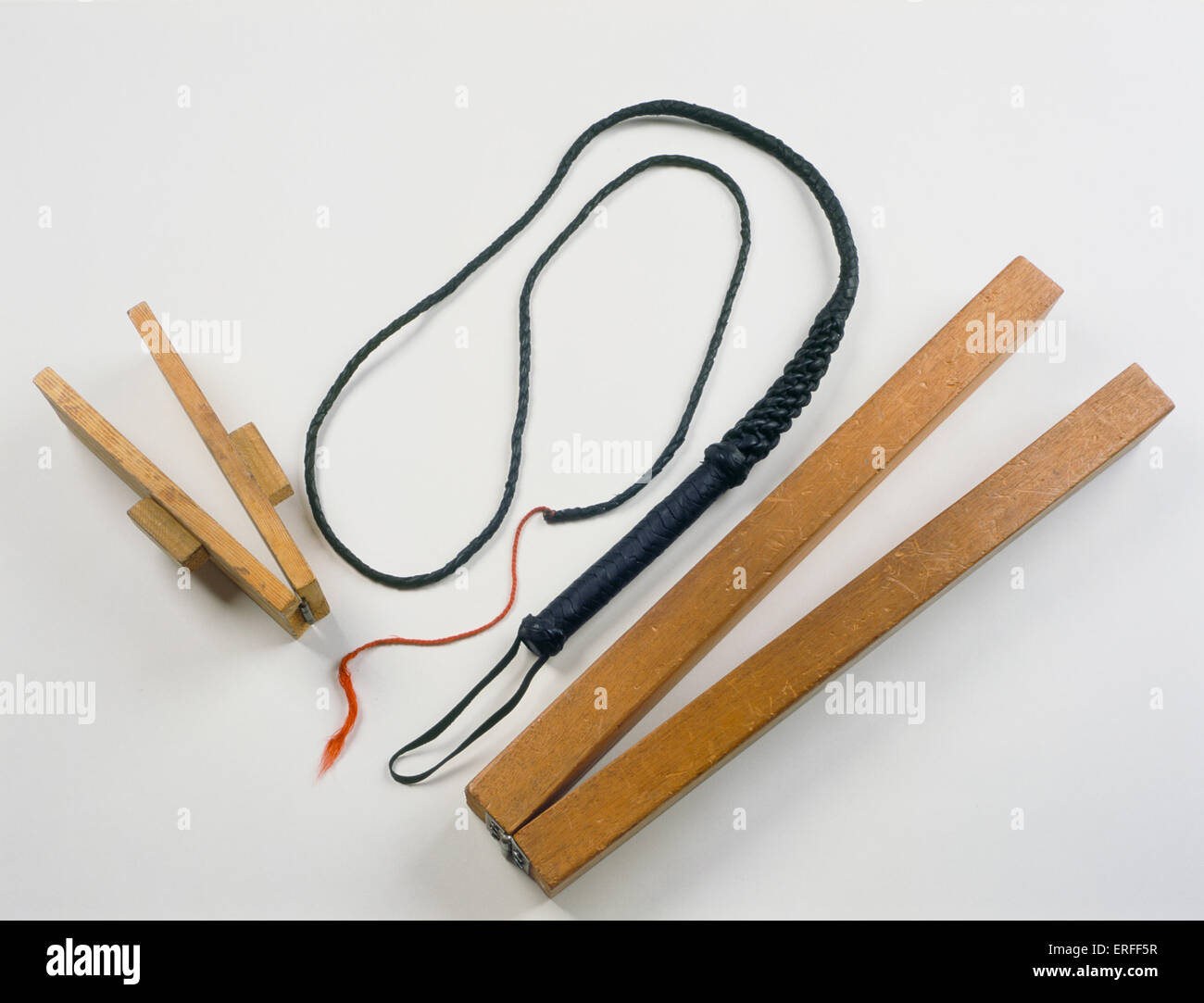 Small whip (left), bull whip (centre) and large whip Stock Photo - Alamy