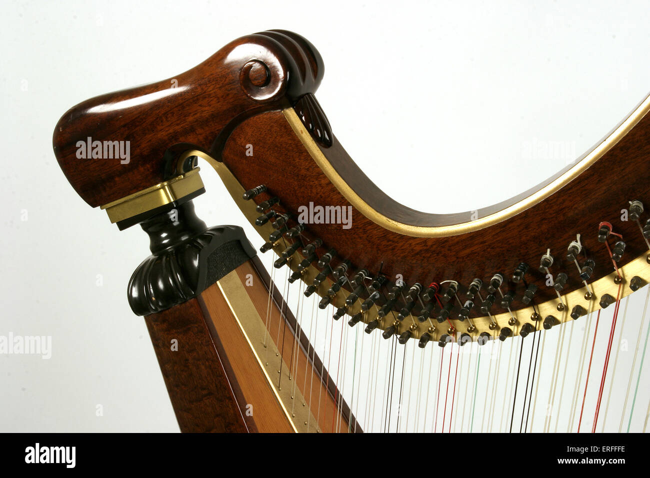 Welsh triple harp Stock Photo - Alamy