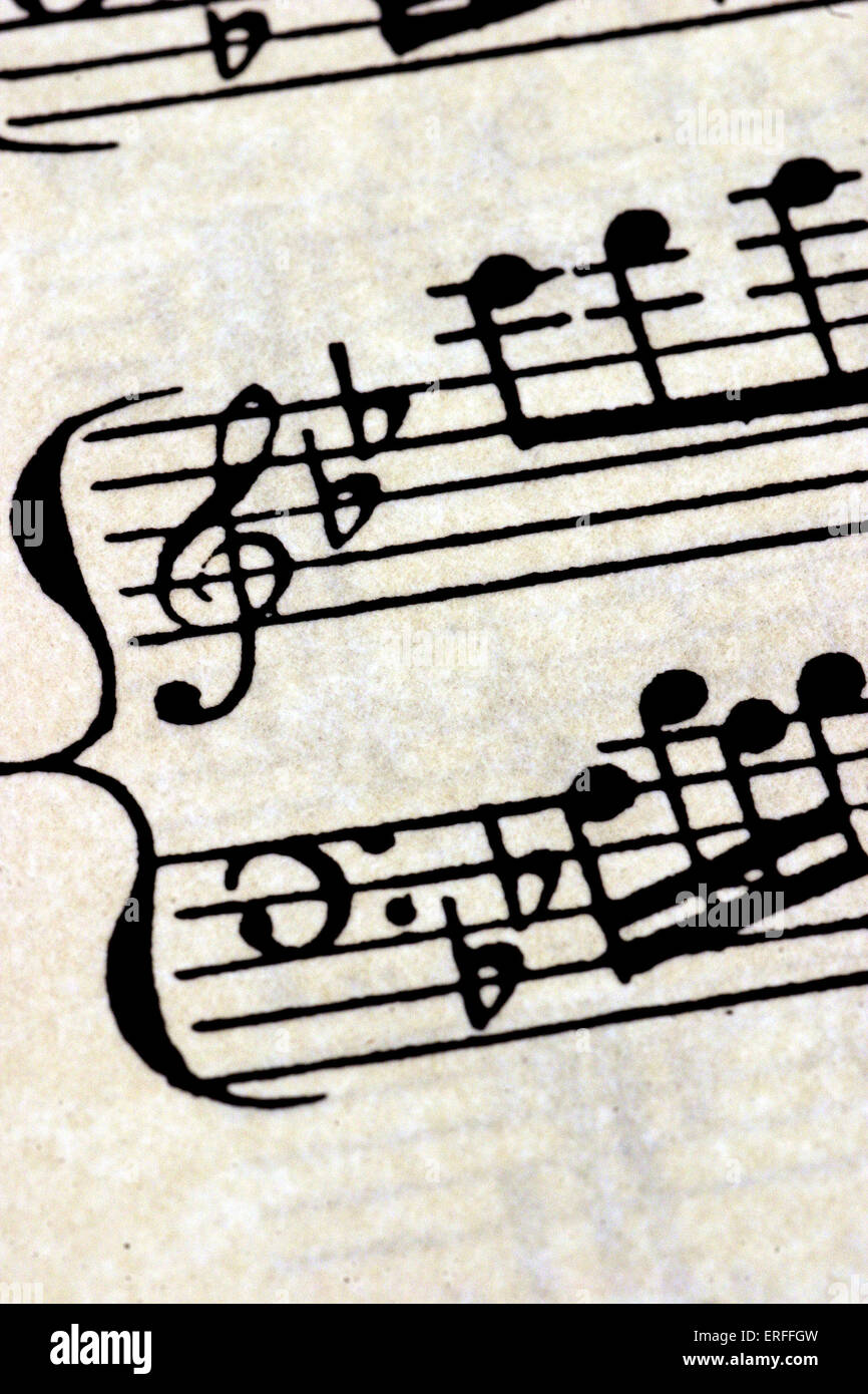 Clefs / Key signature and notes Stock Photo - Alamy