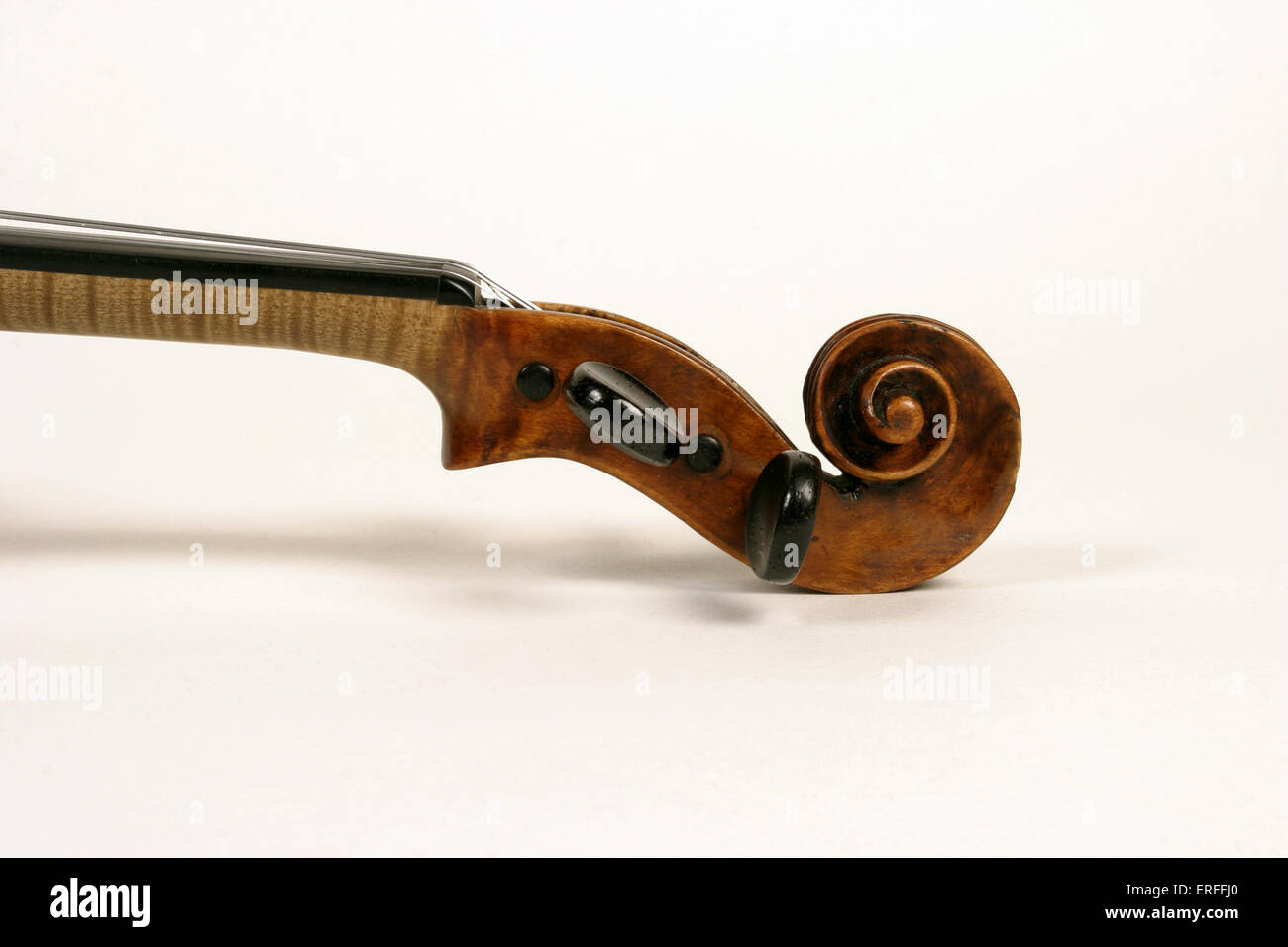 Violin scroll, 19th century English violin cut out / silhouette Stock ...