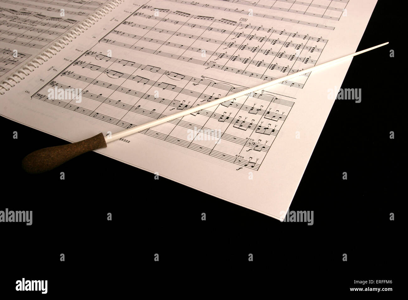 Score and baton Stock Photo - Alamy