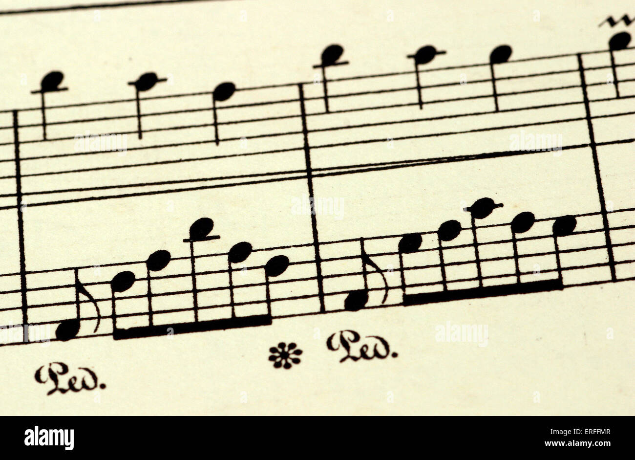 Piano music notation hi-res stock photography and images - Alamy