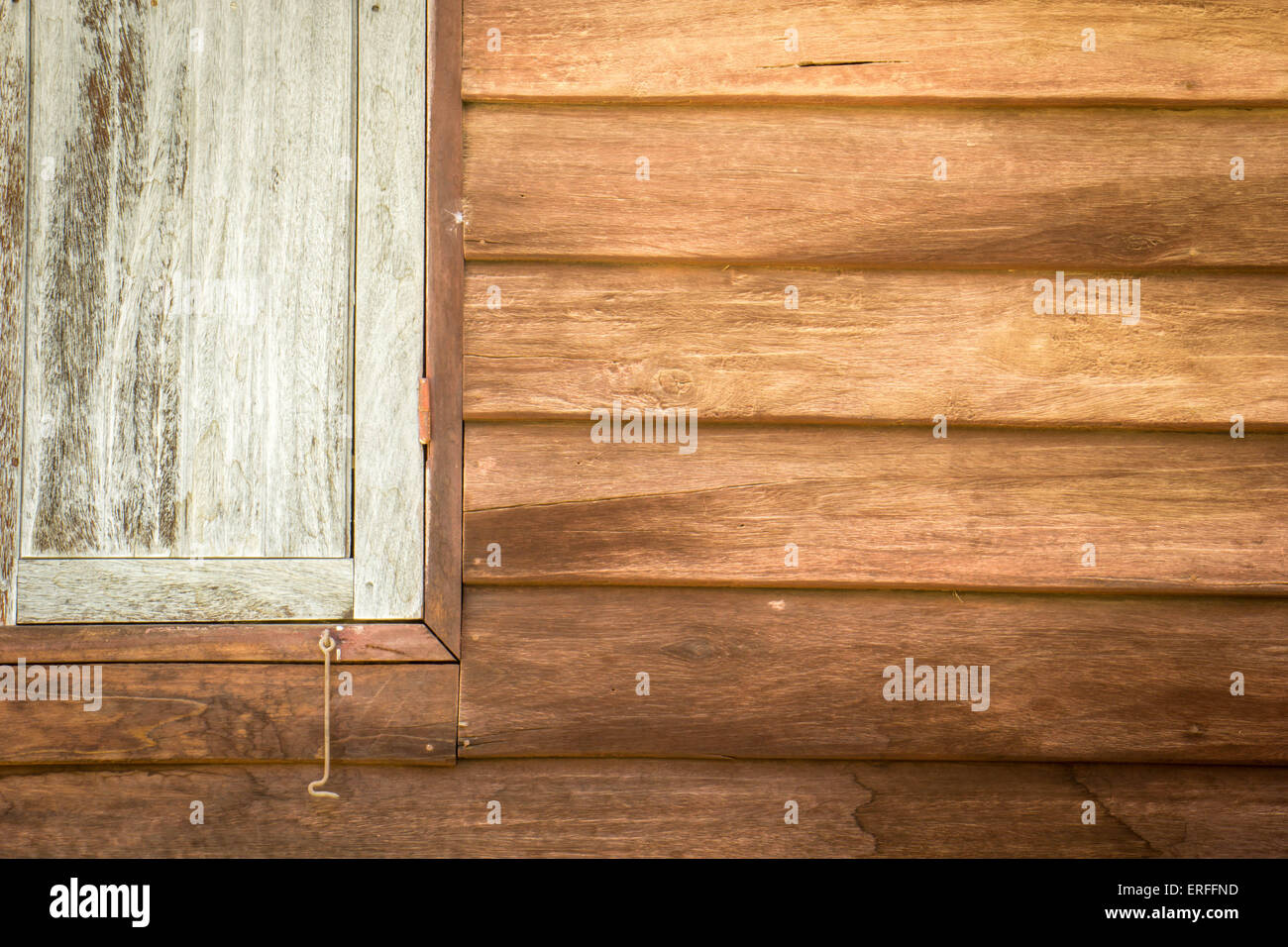 The Vintage old wooden windows home country Stock Photo - Alamy