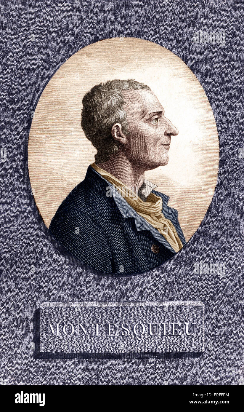 Montesquieu, Charles-Louis de Secondat, Baron de la Brède - portrait of ...