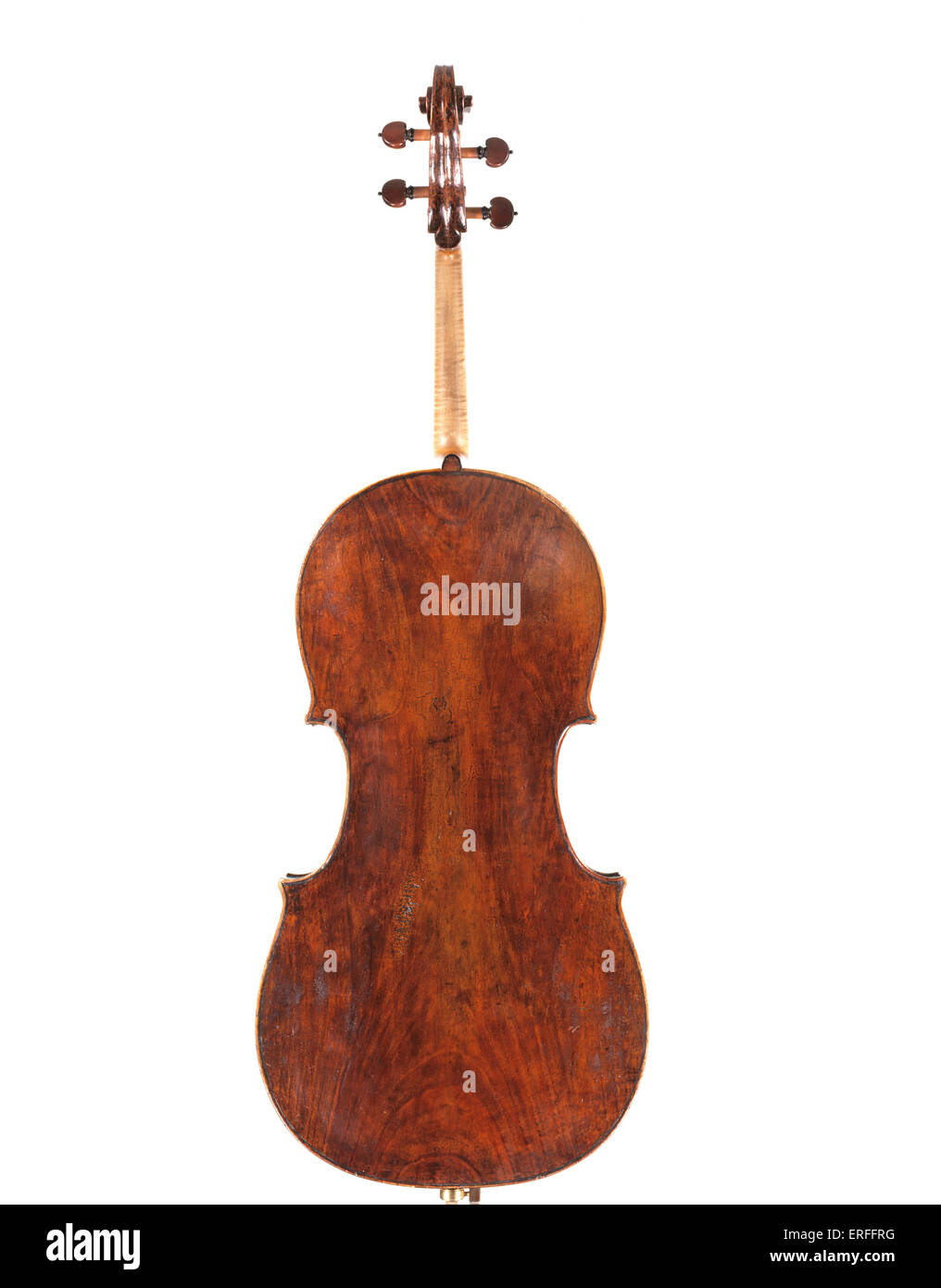 Cello by Joseph Guarneri, Cremona 1692. Back. Credit: Clarissa Bruce ...
