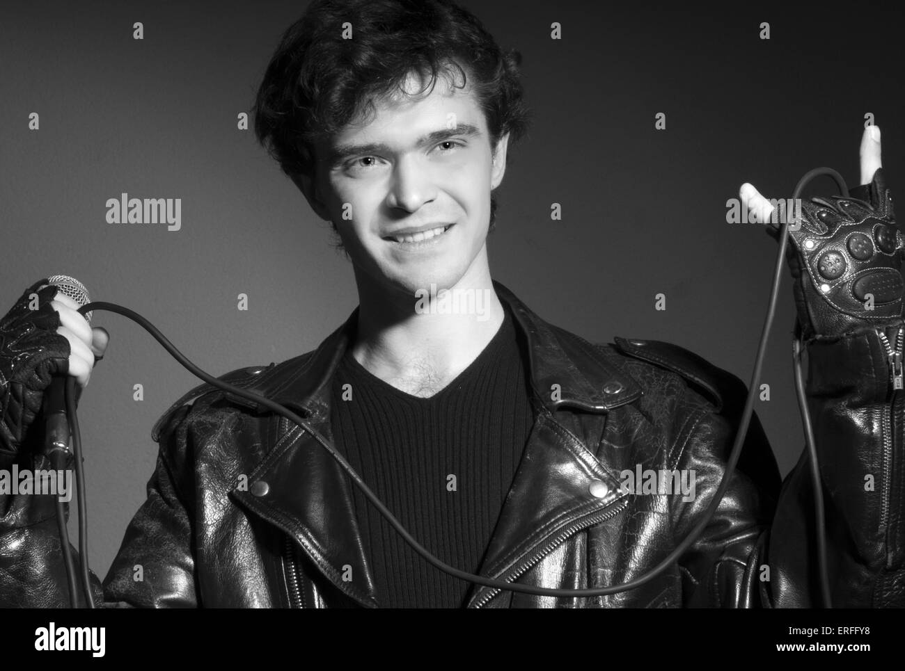 Pink singer leather Black and White Stock Photos & Images - Alamy