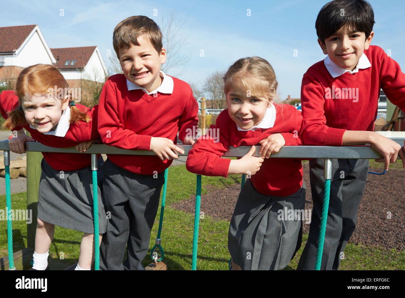 Asian girl child climbing playground hi-res stock photography and ...