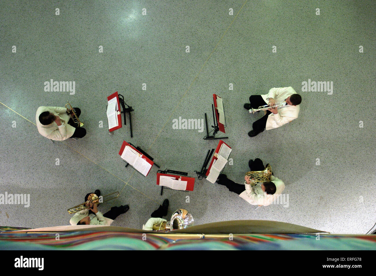 Brass quintet - generic aerial view Stock Photo - Alamy