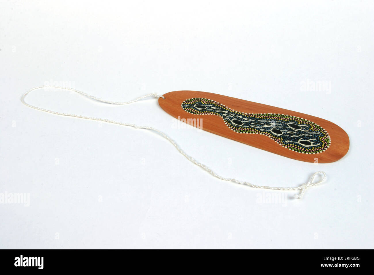 Bullroarer - native Australian instrument - with painted aerophone ...