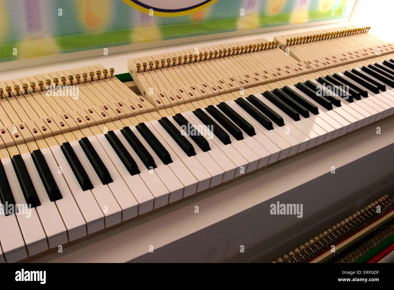 Piano keyboard showing only the keys Stock Photo - Alamy