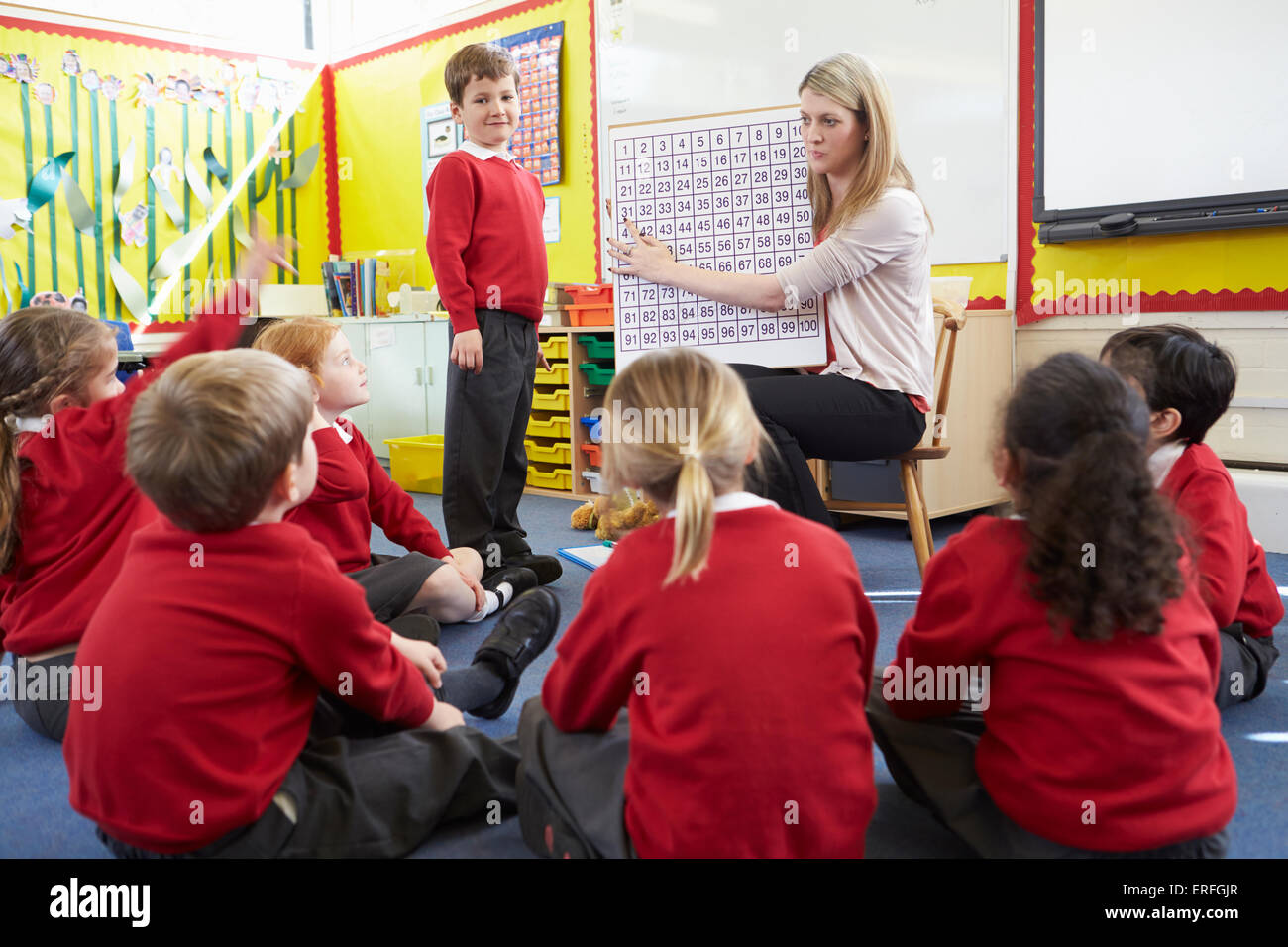 Primary school maths uniform hi-res stock photography and images - Alamy